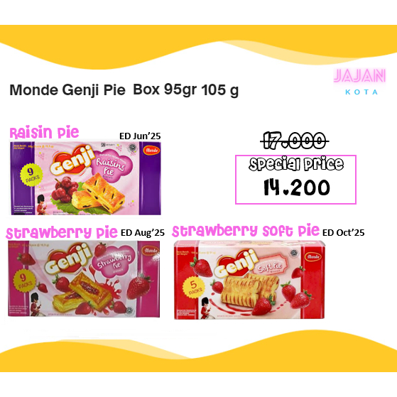 Jual Monde Genji Pie Box 105 gram 95 gram | Shopee Indonesia