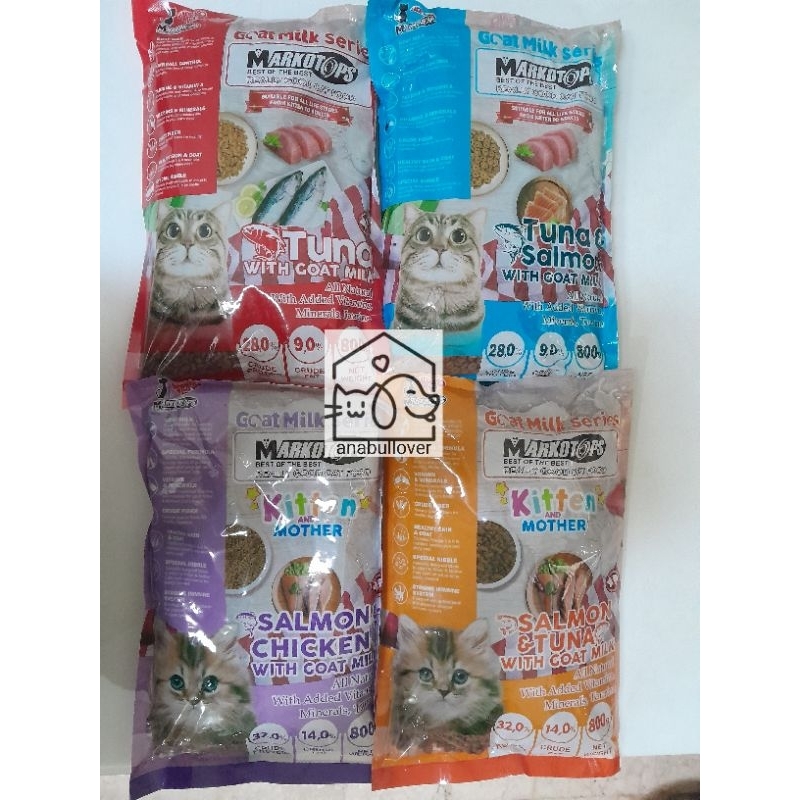 Jual MARKOTOP dry food 800 gram fresh pack makanan kucing markotops ...