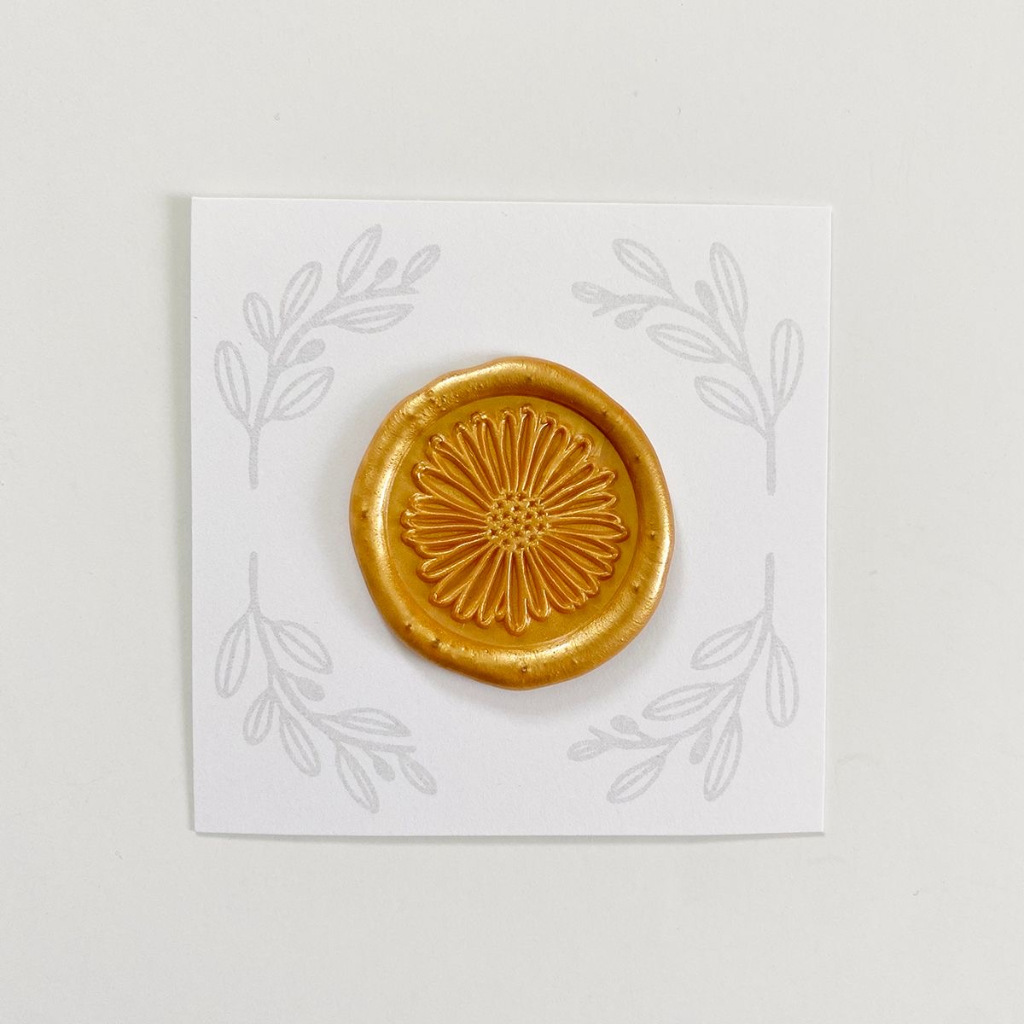 Jual (CLG) DAISY - 1 Pcs seal wax coin sticker siap pakai ready stock ...