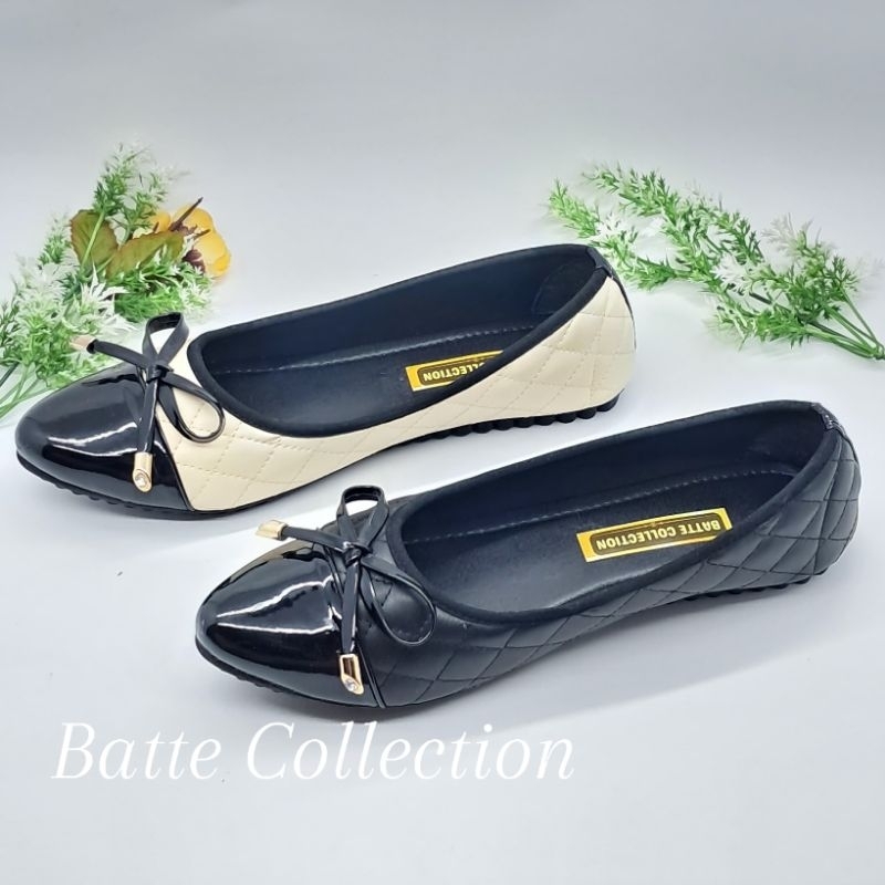 Jual Sepatu Flatshoes Wanita Terbaru Motip Pita Depan Sepatu Wanita ...