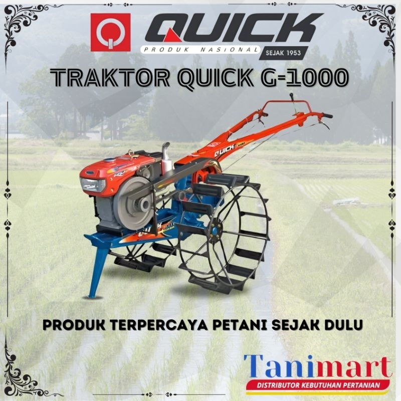 Jual Quick G-1000 Traktor Petani / Traktor Quick G 1000 / Mesin Bajak Quick G-1000 | Shopee ...