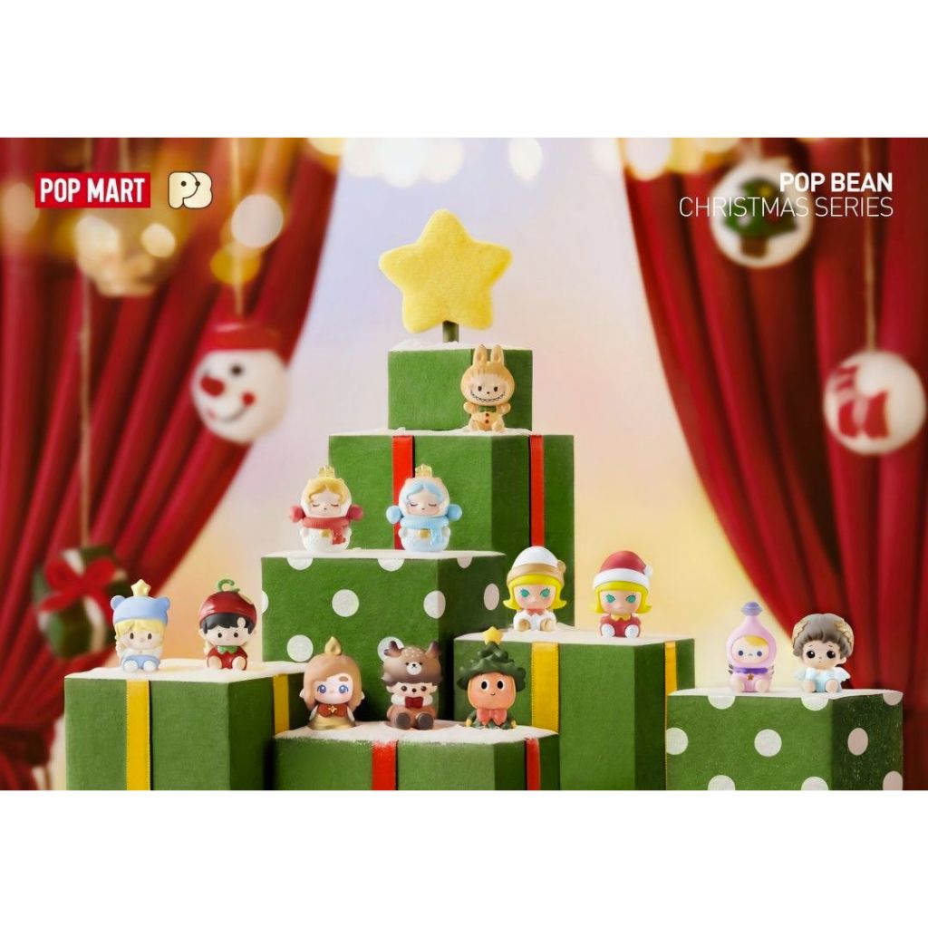Jual Pop Mart Popmart Pop Bean Popbean Christmas party Series | Shopee ...