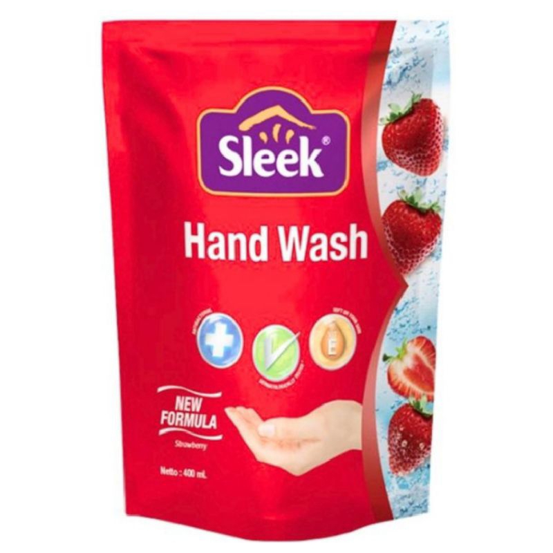 Jual Sleek Sabun Cuci tangan Antibacterial Strawberry 400ml | Shopee ...
