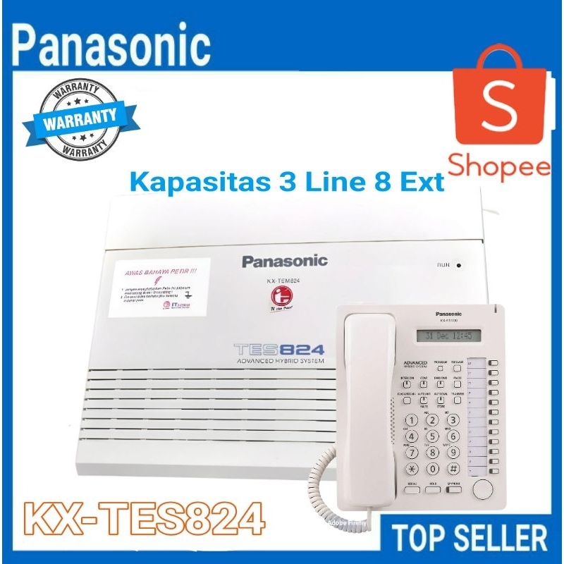 Jual Panasonic KX - TES824 PABX + Digital Key Telp KX - AT7730 T7730 ...