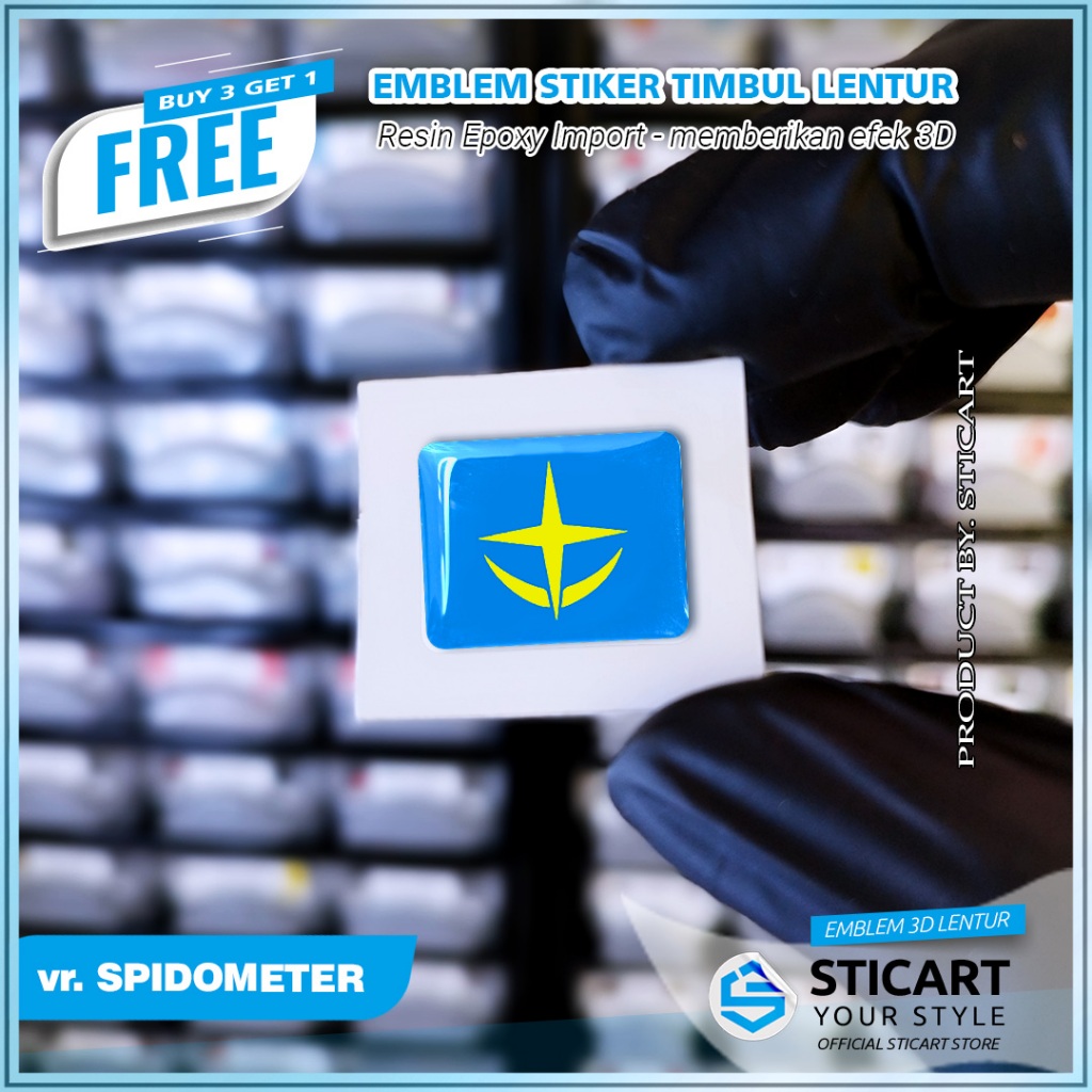 Jual EMBLEM GUNDAM EFSF TIMBUL STIKER MOTOR SPIDOMETER 3D EMBLEM TIMBUL ...
