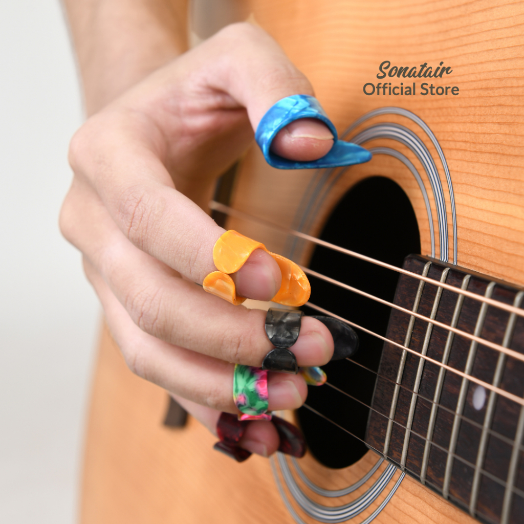 Jual Sonatair Pick Jari Gitar 1 Set (5 Pcs) Finger Pick Kuku | Shopee ...