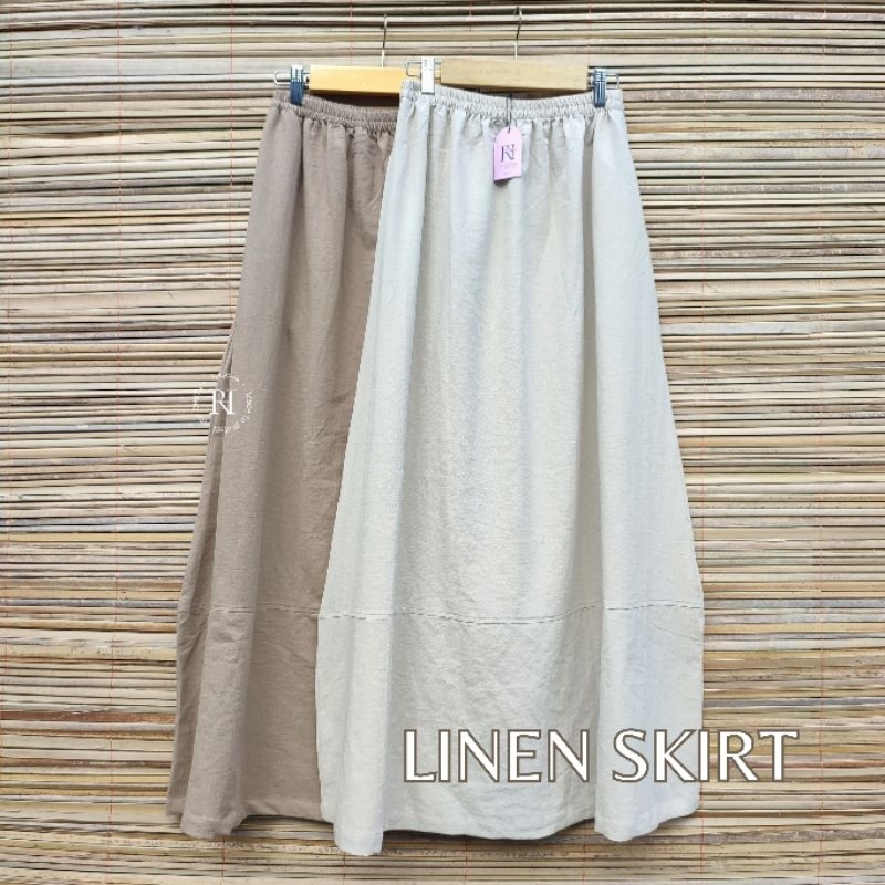 Jual LINEN SKIRT by Rawha | Rok linen A line | Shopee Indonesia