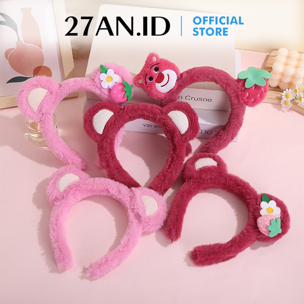 Jual ( 27AN.ID ) Bando Karakter Lotso Telinga beruang H569 Bando Pink ...