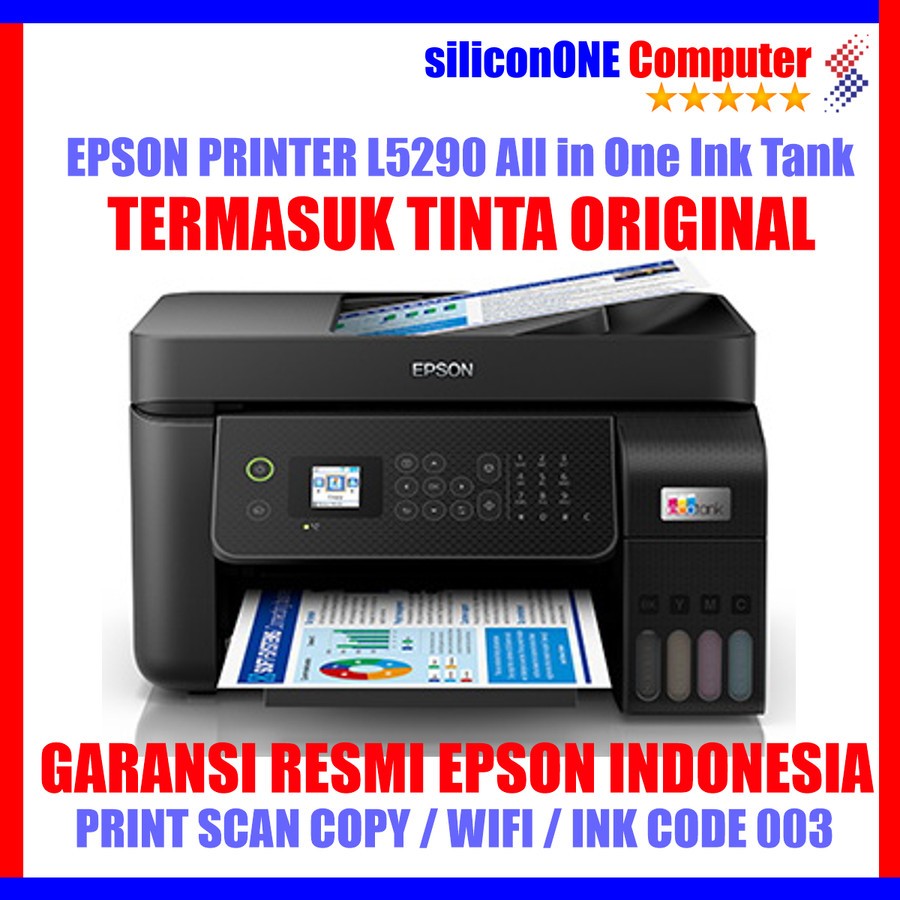 Jual Epson Printer L5290 All-in-One Print Scan Copy A4 Wi-Fi | Shopee ...