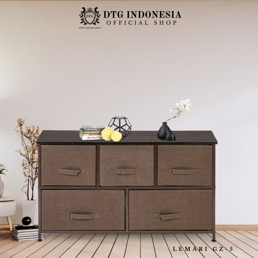 Jual DTG - Lemari kain linen 5 laci Rak tempat tv ruang tamu serbaguna ...