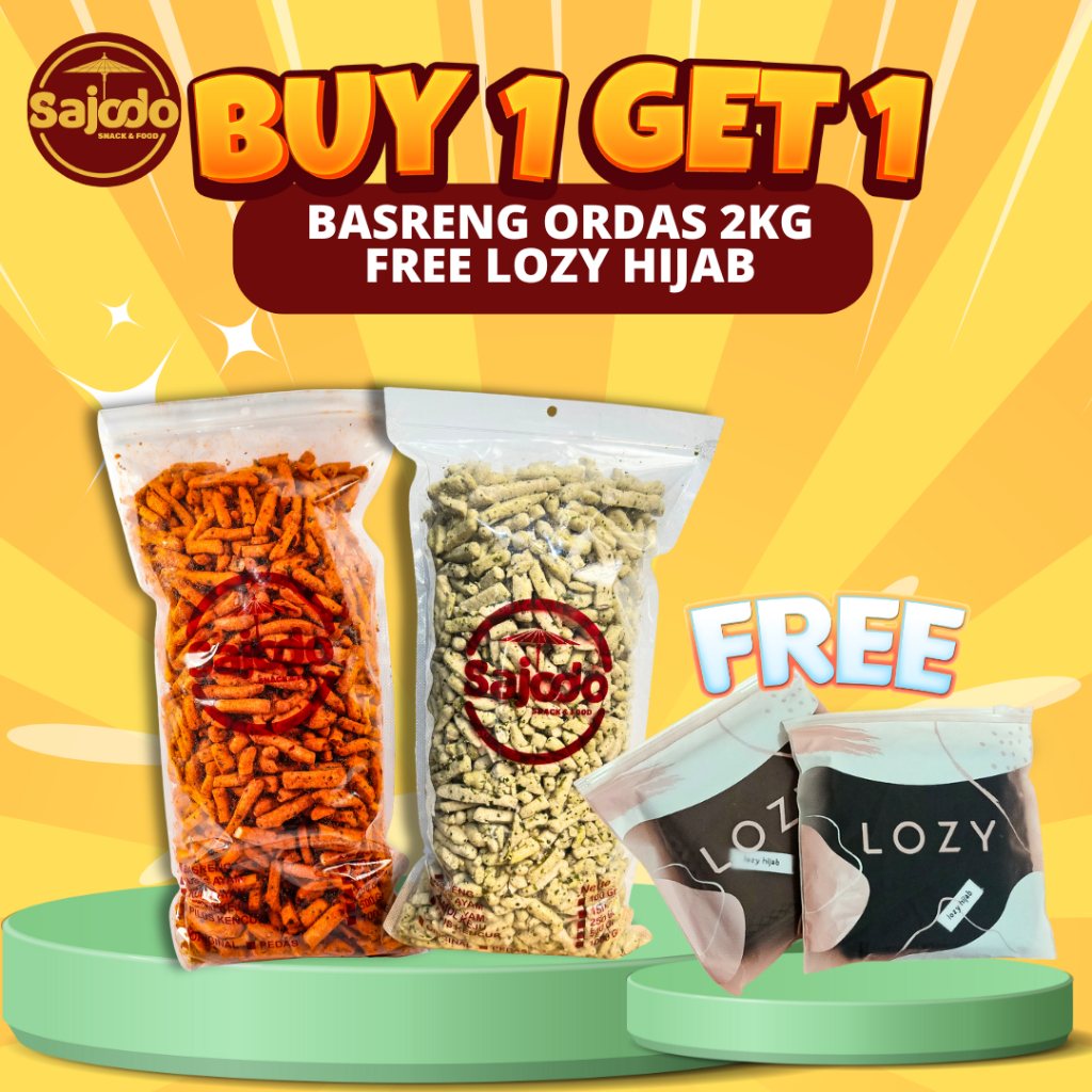 Jual BUY 1 GET 1 Basreng 2 Kg Ordas - Sajodo - Free Lozy Hijab Special ...
