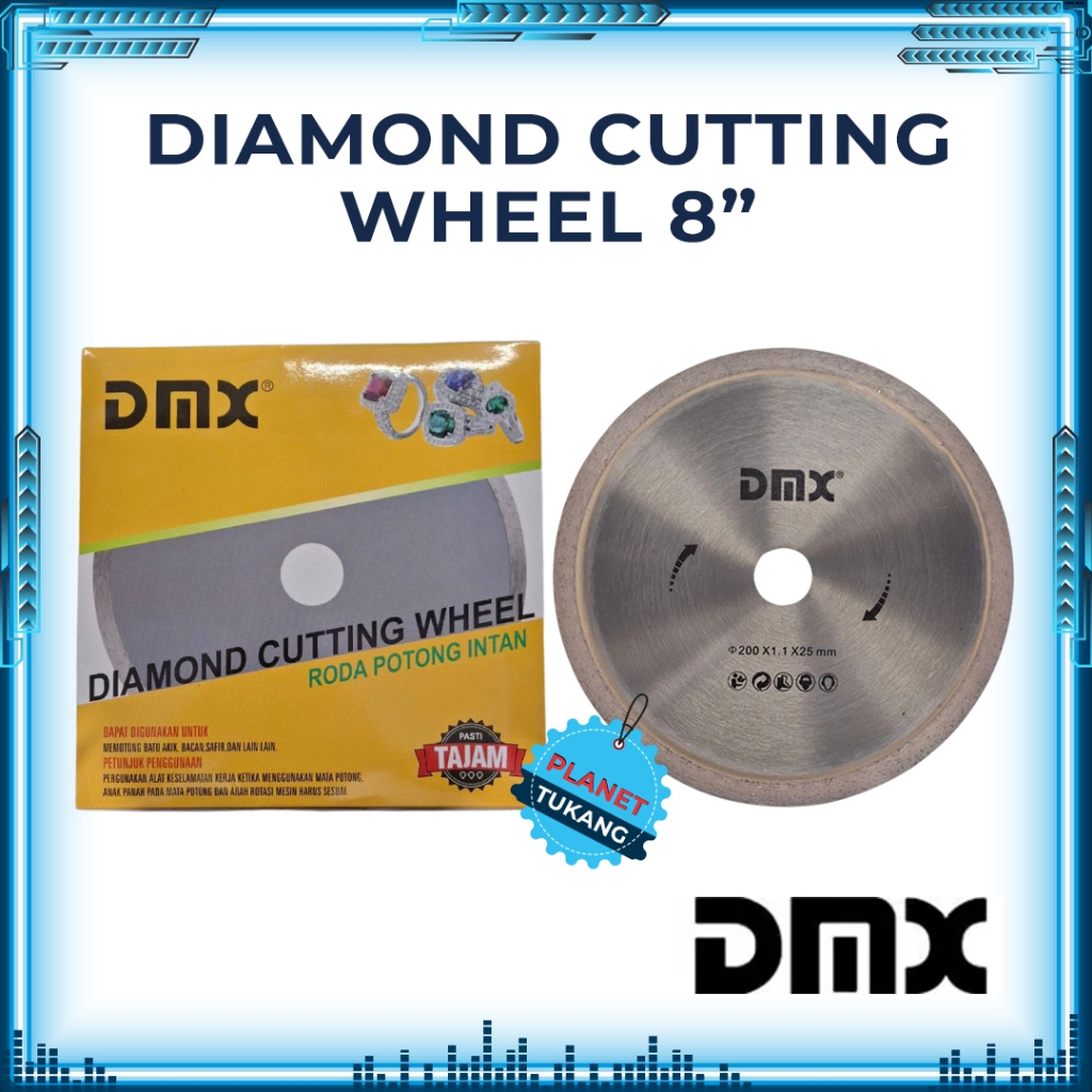 Jual Mata Potong Batu Akik Intan 8” DMX Diamond Cutting Wheel 8 inch ...