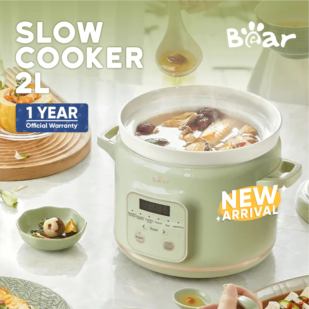 Jual Bear Slow Cooker 2L Ceramic | Baby & Family Food Maker | MPASI ...