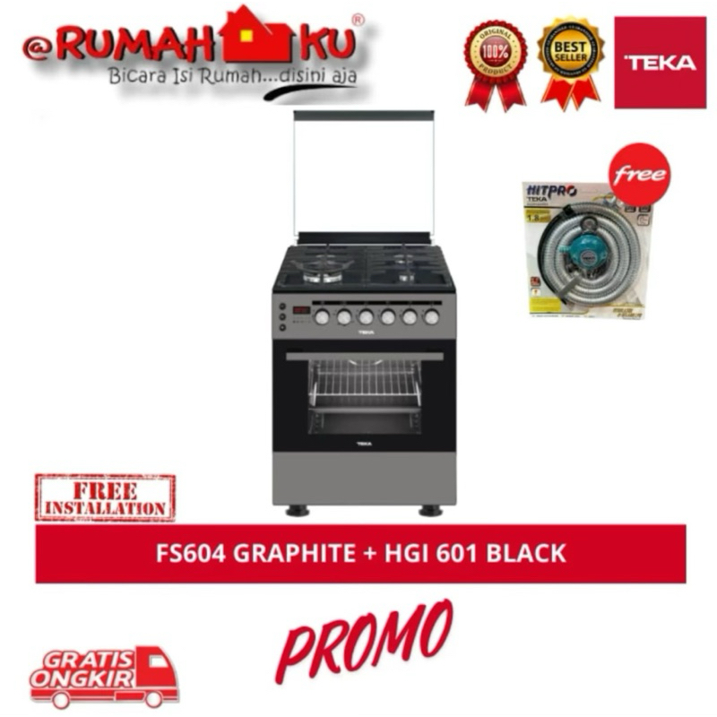 Jual FREESTANDING COOKER TEKA FS 604 GRAPHITE-KOMPOR GAS DENGAN OVEN ...
