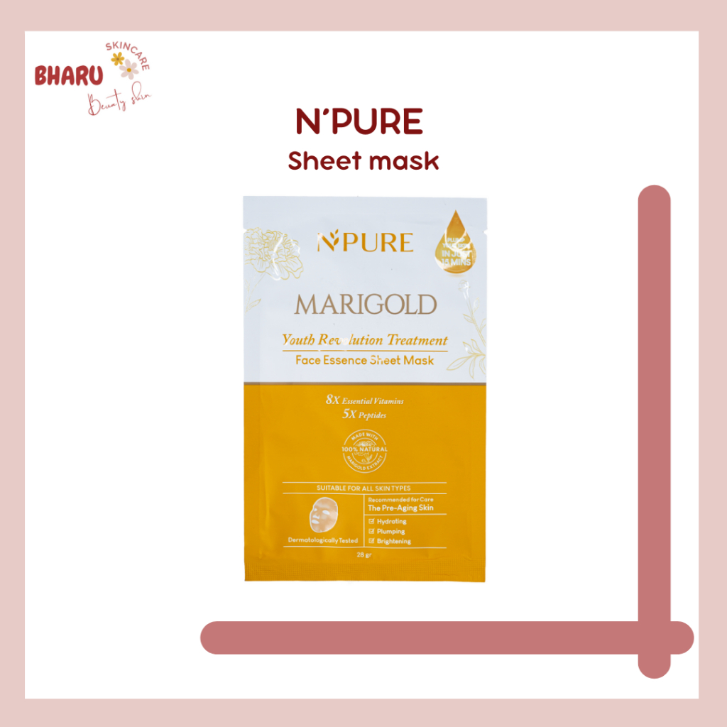 Jual NPURE MARIGOLD SHEET MASK YOUTH DEFENSE | Shopee Indonesia