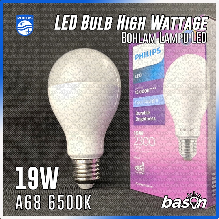 Jual PHILIPS LED Bulb 19W E27 6500K 230V A68 - Cahaya Putih | Shopee ...