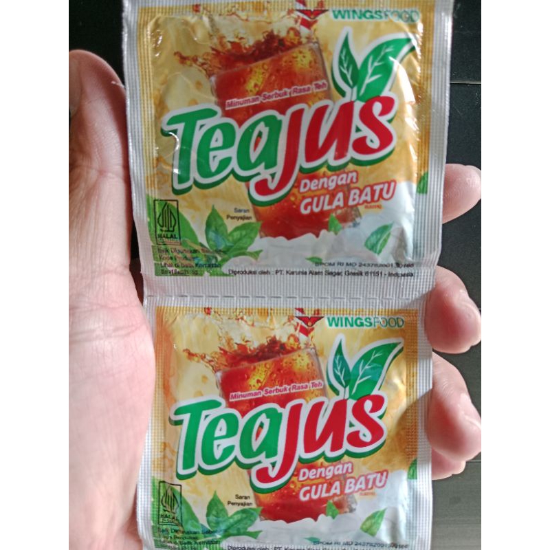 Jual TeaJus Dengan Gula Batu 1 Renceng isi 10 Sachet | Shopee Indonesia