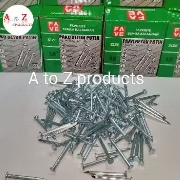 Jual paku beton putih fave (1 kotak)/ paku tembok putih | Shopee Indonesia