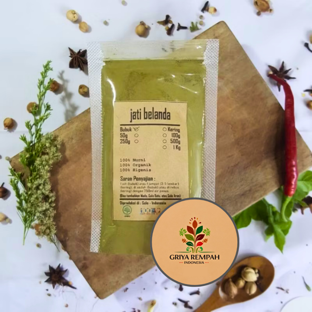 Jual DAUN JATI BELANDA BUBUK 500 GRAM Premium Ramuan Rempah Herbal ...