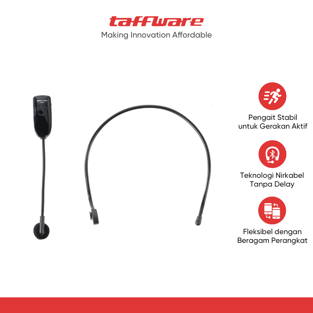 Jual TaffSTUDIO Wireless Microphone 2.4G Headset with Transmitter - HX-W021 | Shopee Indonesia
