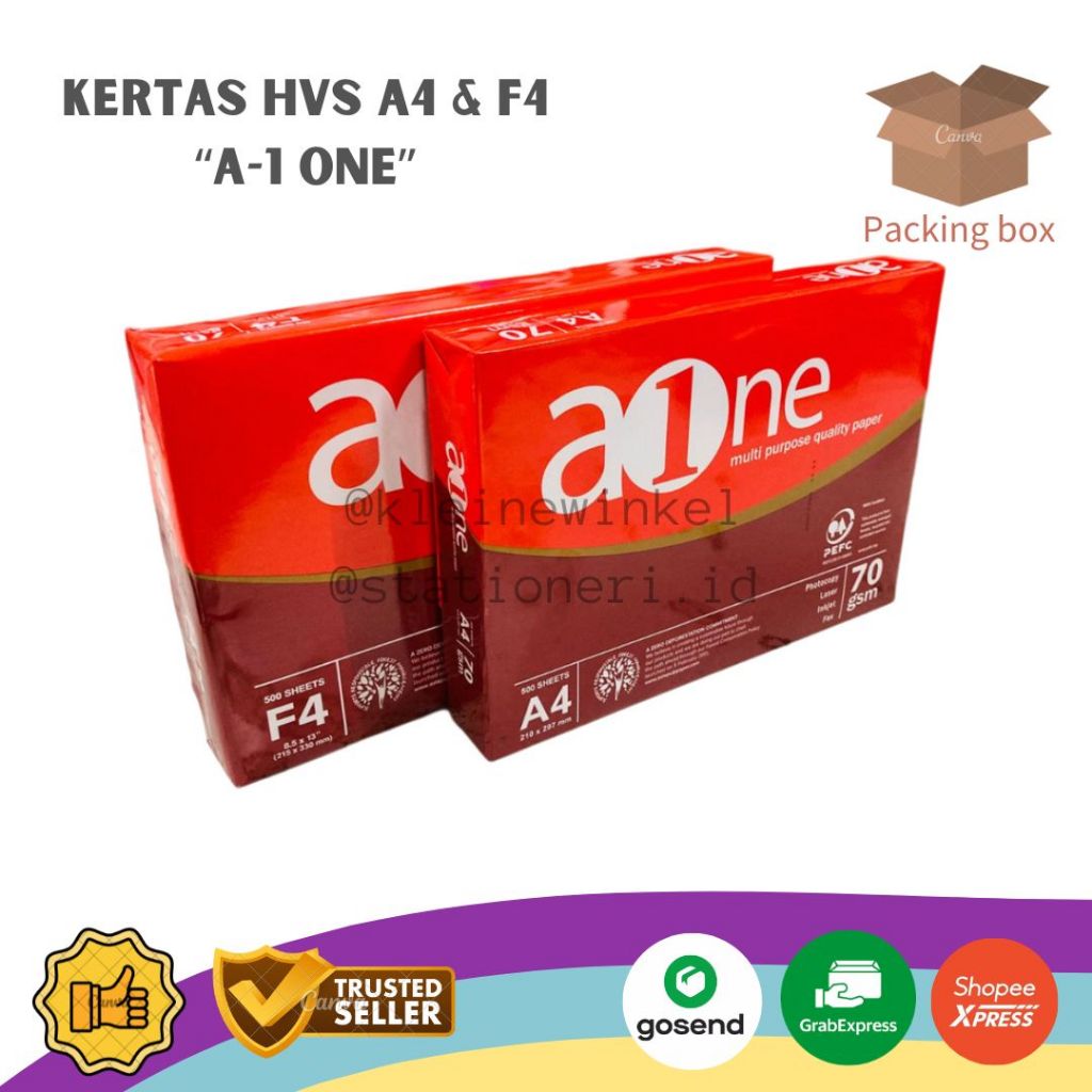 Jual Kertas HVS A-ONE Ukuran A4 & F4 70gsm [ 1 RIM ] | Shopee Indonesia