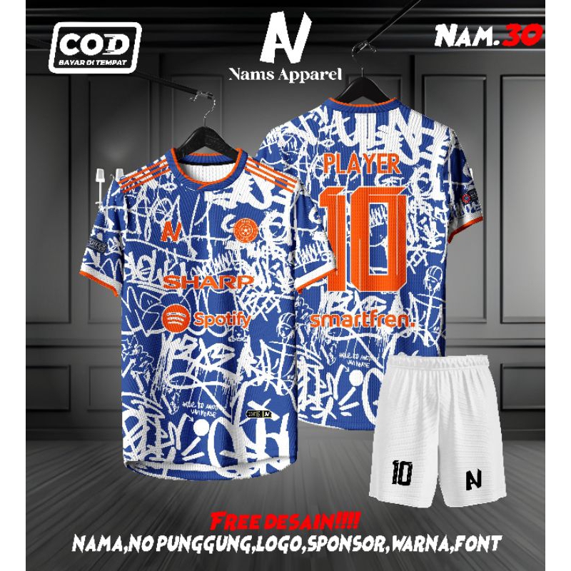 Jual JERSEY FUTSAL / SEPAKBOLA FULL PRINTING GRAFITI KEREN BEBAS CUSTOM ...