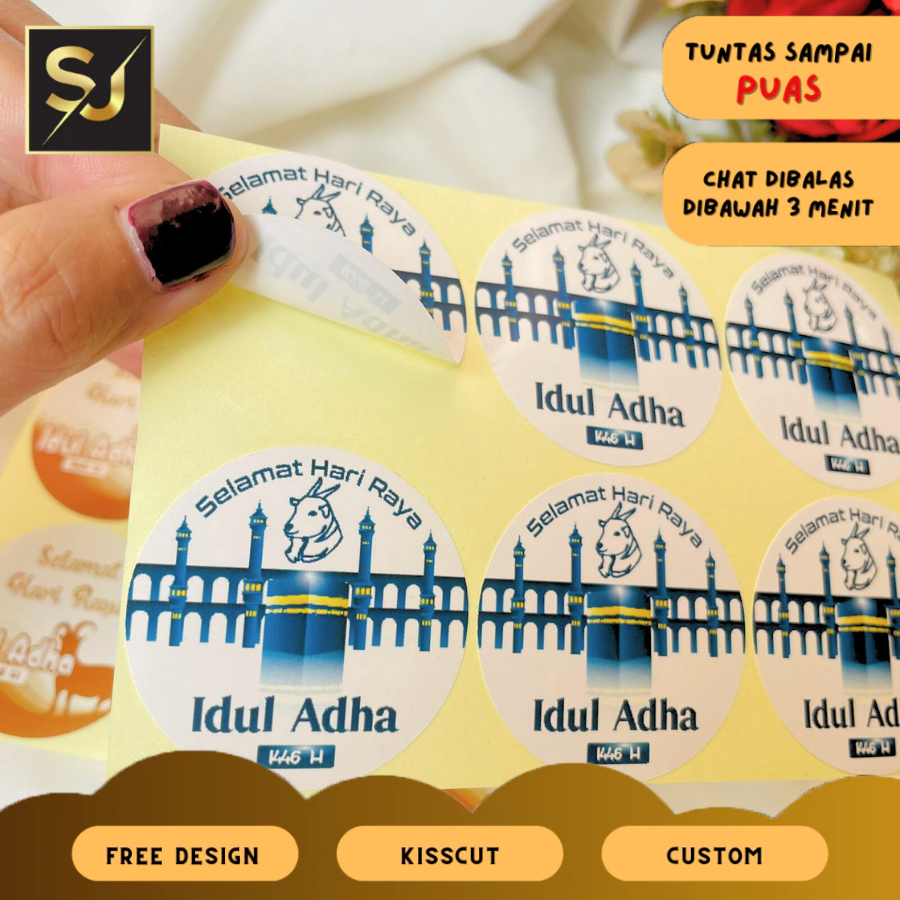 Jual 2-4 Sangajaya Sticker Bulat Edisi Idul Adha Stiker Label Tema ...