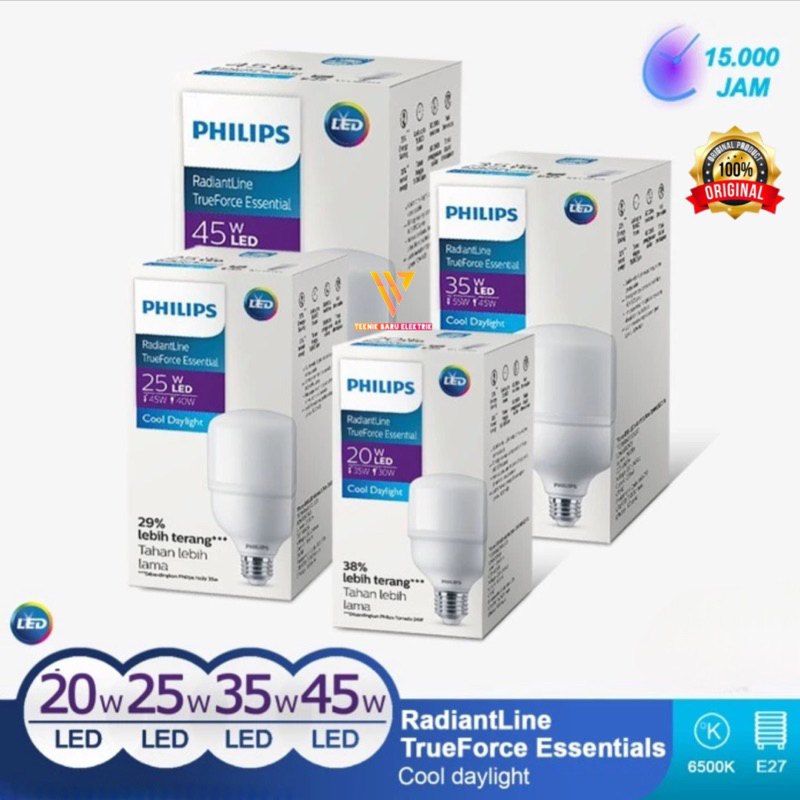 Jual LAMPU PHILIPS LED TRUEFORCE RADIANTLINE 40W 30W 22W 18W PUTIH TERANG JUMBO TABUNG BESAR ...