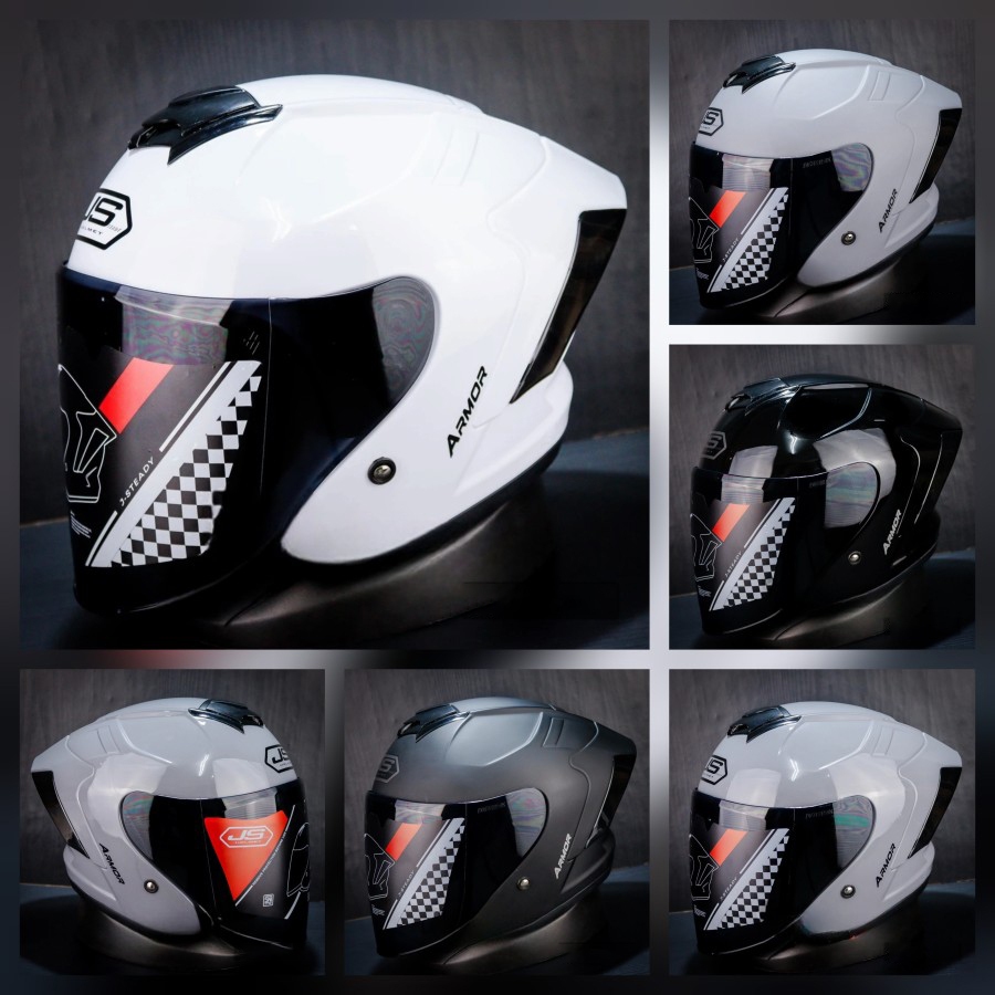 Jual HELM JS ARMOR SOLID ORIGINAL 100% - HALFFACE SINGLE VISOR | Shopee ...