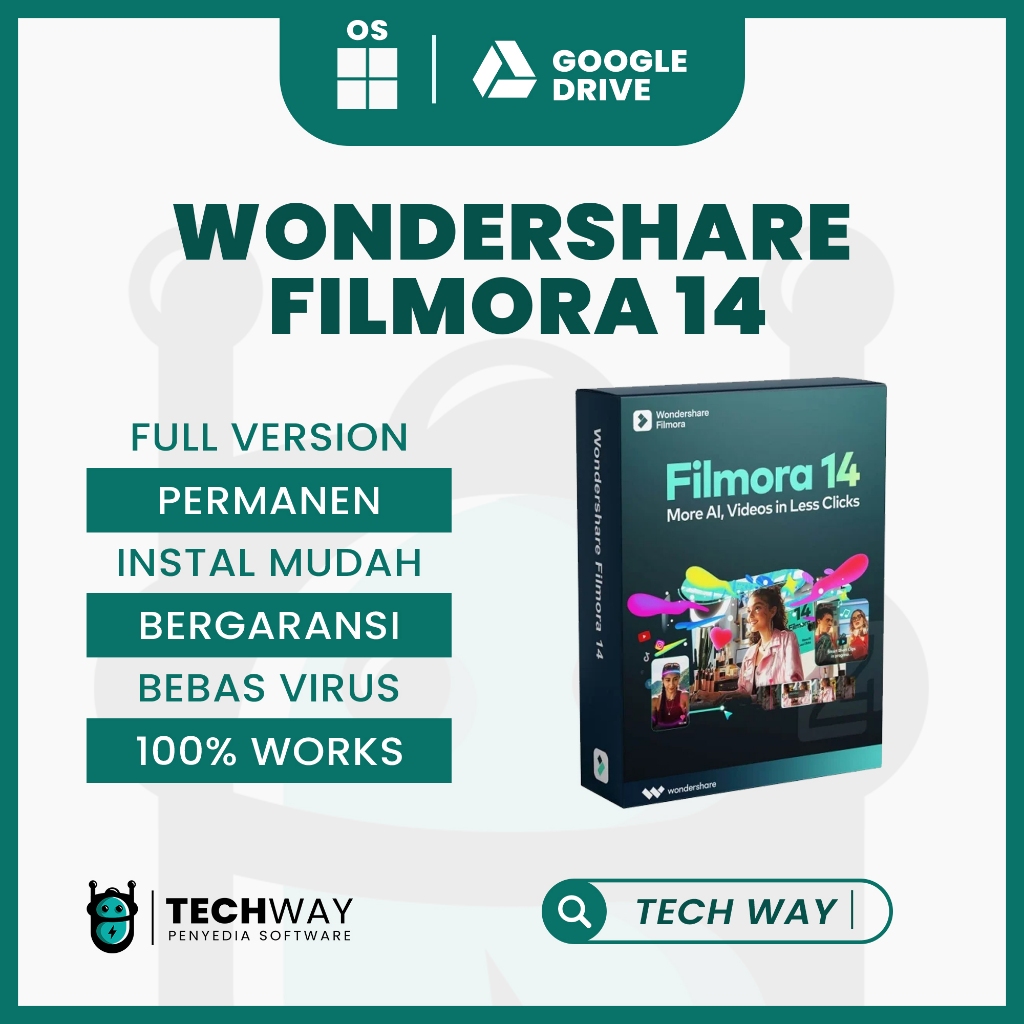 Jual Wondershare Filmora 14 TANPA WATERMARK PERMANEN | Windows Video Editing | Shopee Indonesia
