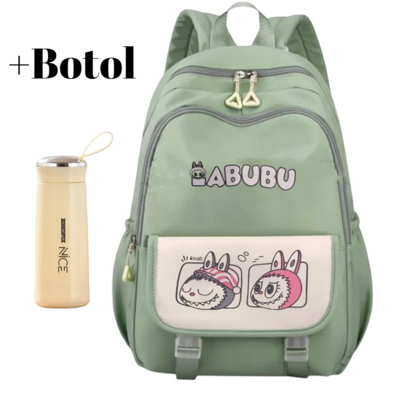 Jual Tas Ransel sekolah anak SD SMP SMA labubu kepala jigod Tas ransel anak perempuan lucu Tas ...