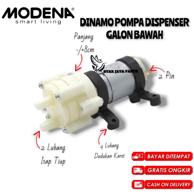 Jual [MODENA] Pompa Dispenser Galon Bawah MODENA dinamo Pompa Dispenser ...