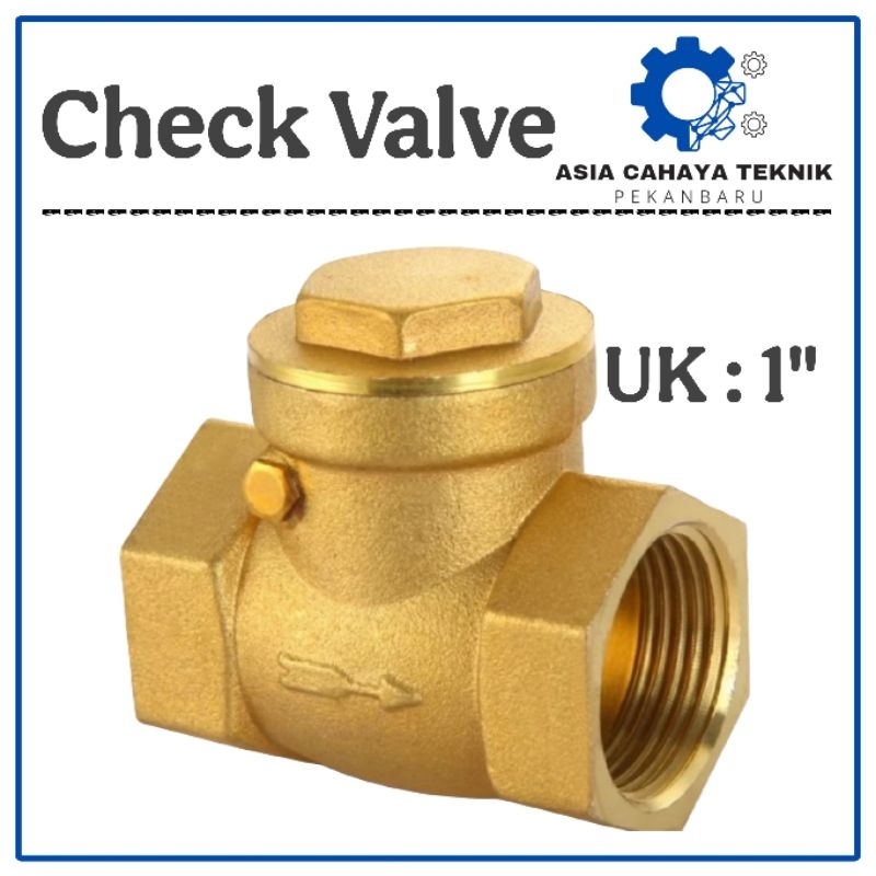 Jual Swing Check Valve Klep Tabok Tebal Full Kuningan 1 Inch 1" | Shopee Indonesia