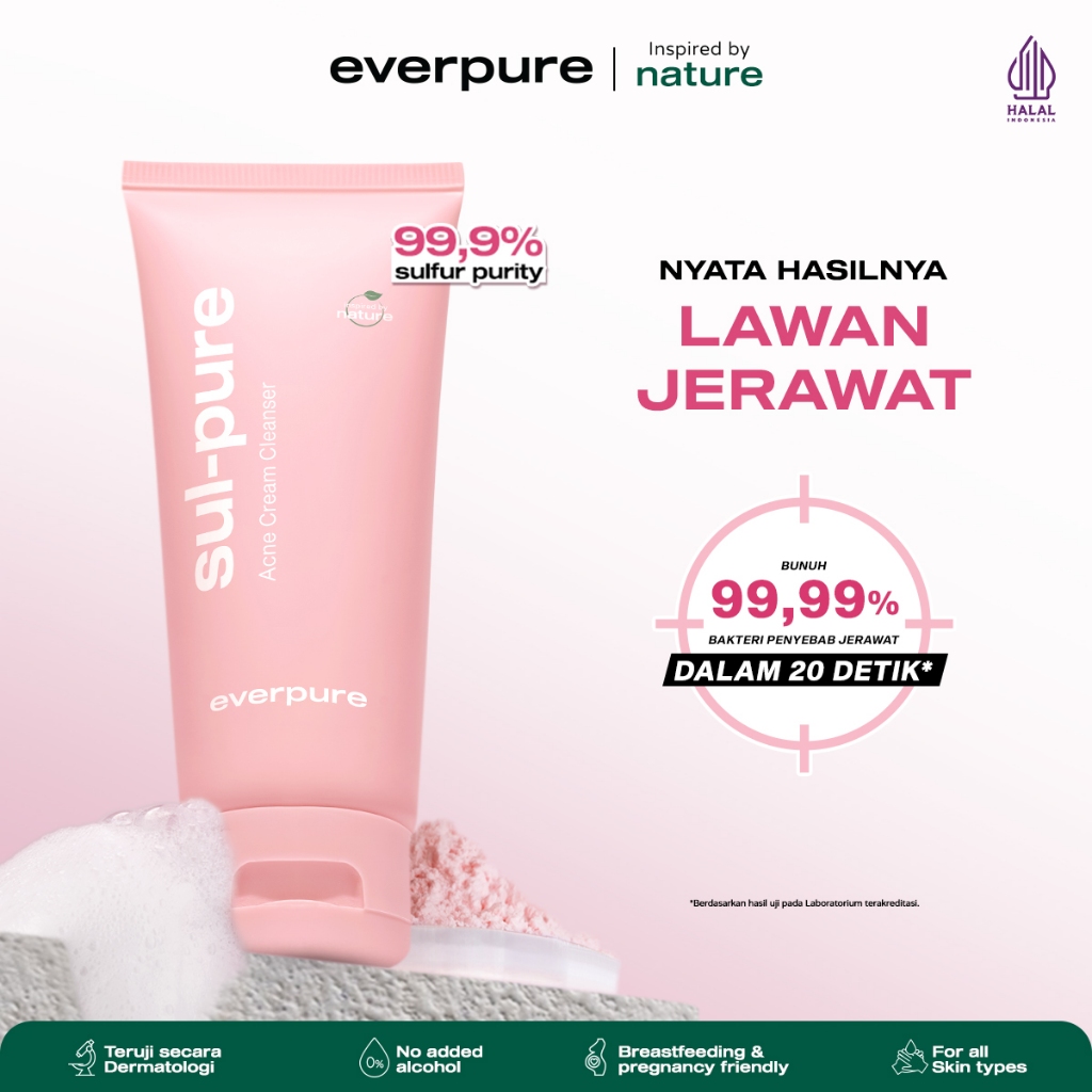 Jual EVERPURE Sul-Pure Acne Cream Cleanser with BHA - Sabun Cuci Muka ...