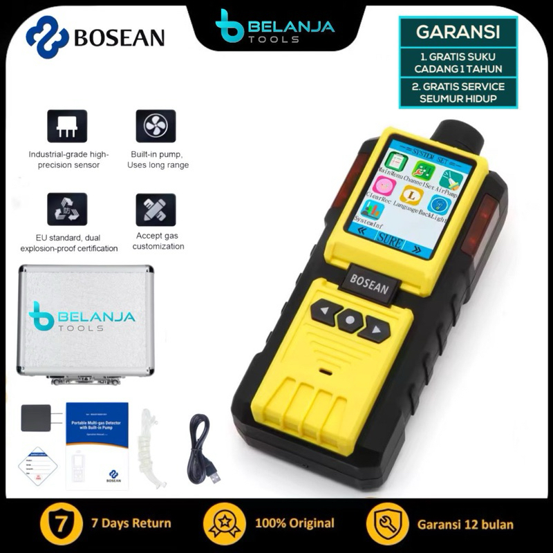 Jual Gas Detector Bosean K-600 H2S O2 CO LEL 4 In 1 Hydrogen Sulfide ...