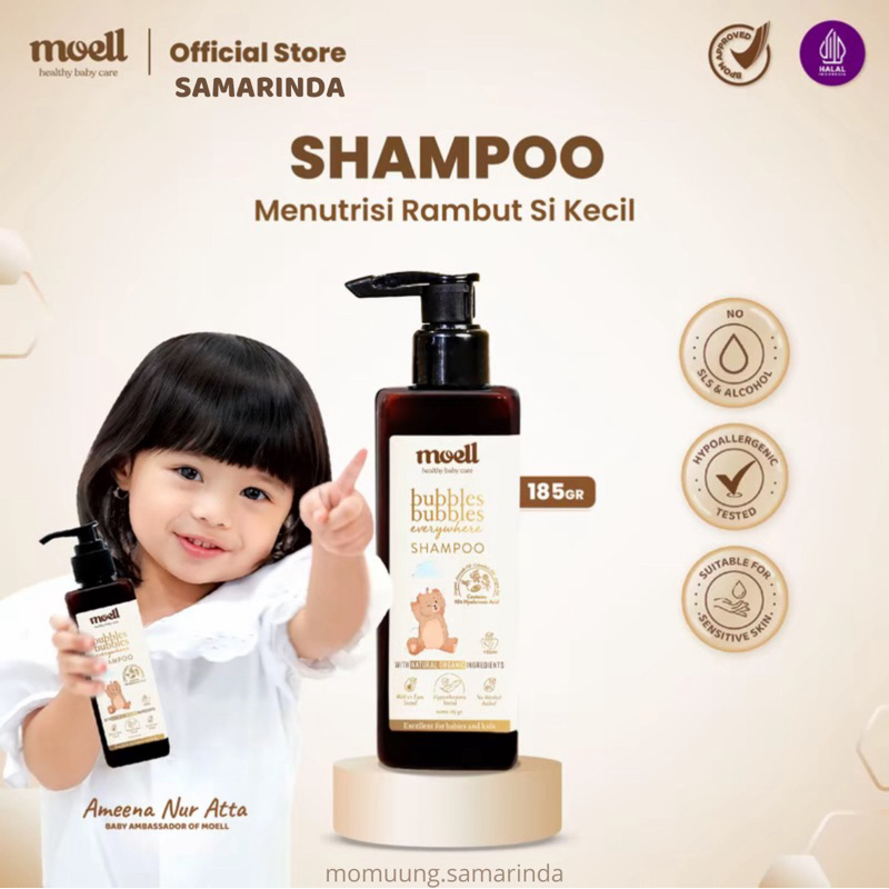 Jual MOELL Shampoo / Shampo Bayi / Shampoo Natural Organik / SLS Free ...