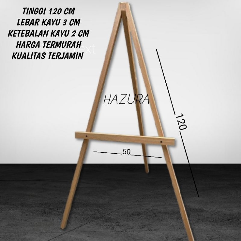 Jual STAND TRIPOD KAYU 120 CM EASEL WOODEN,: STANDING FOTO, KANVAS ...