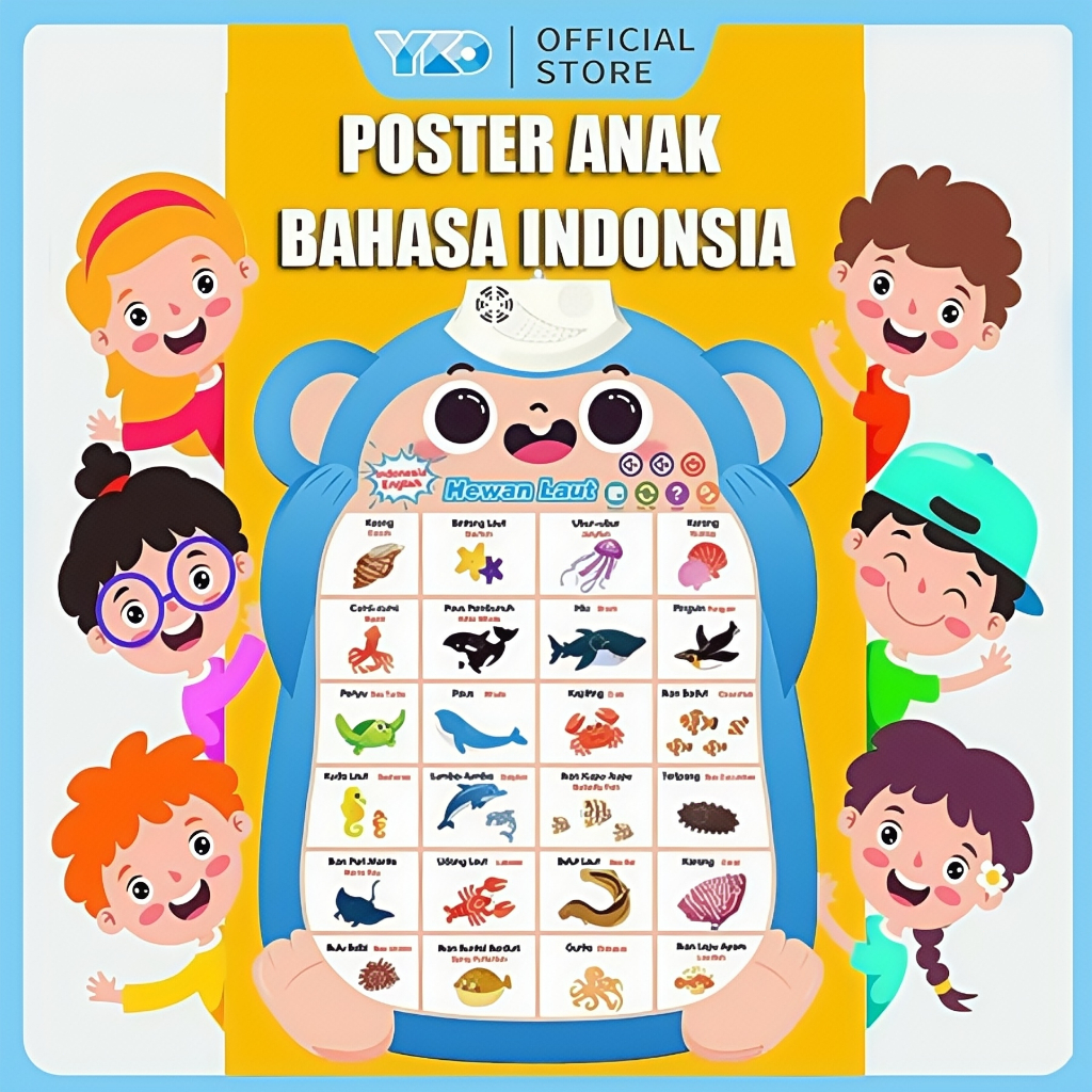 Jual YKO Poster Pendidikan Bayi Belajar Membaca & Mainan Gantung dengan ...
