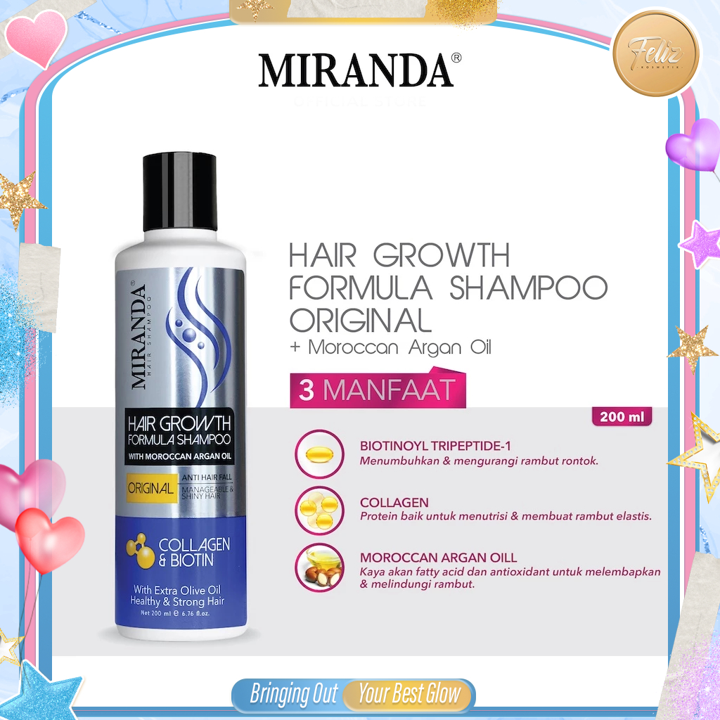 Jual * FELIZ * MIRANDA Hair Growth Formula Shampoo Original 200ml ...