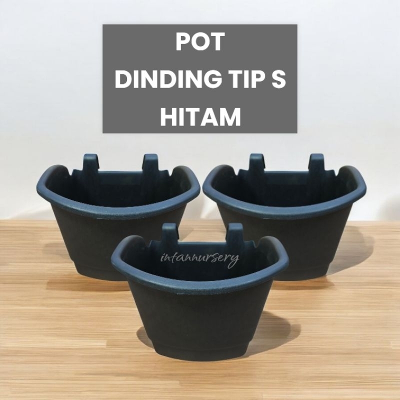 Jual Pot Dinding TIP S Hitam Pot Tempel Pot TIP S Pot Vertikal Garden ...