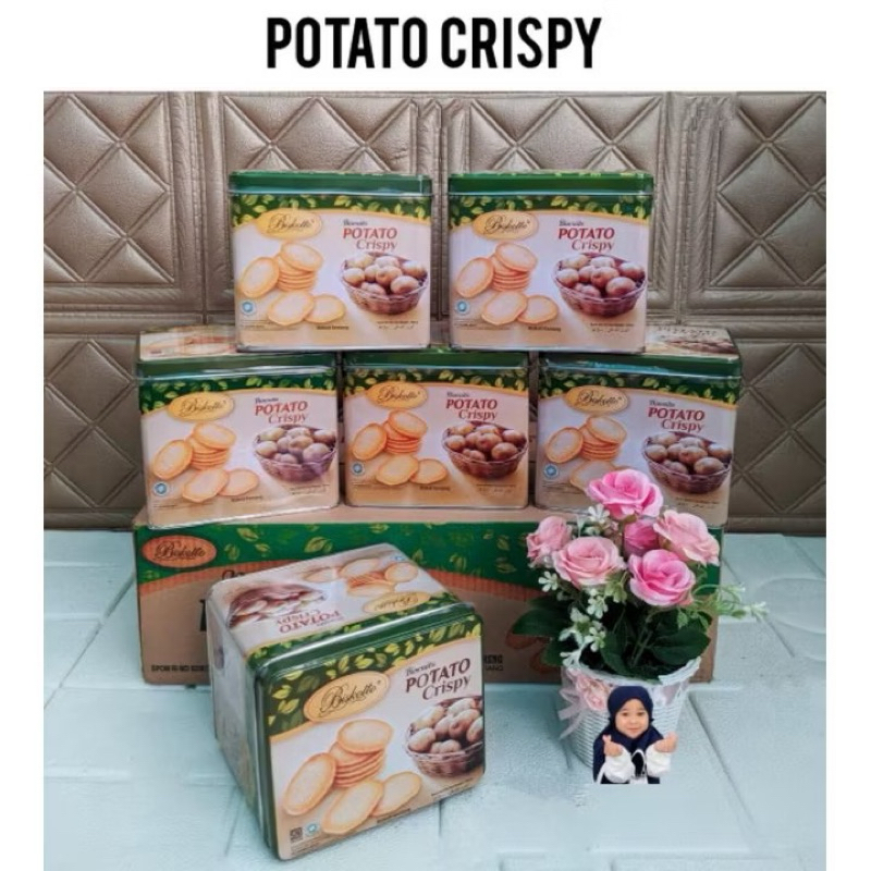 Jual Biskotto Potato Crispy - Biskuit kentang kaleng | Shopee Indonesia