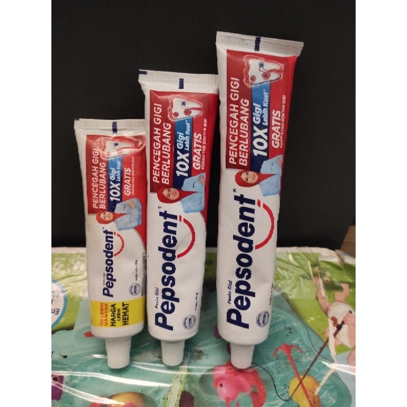 Jual Pepsodent merah putih tanpa dus 120/190/225gr | Shopee Indonesia