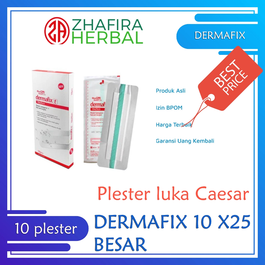 Jual Dermafix Jumbo Ukuran 10x25 cm Plester Penutup Lahiran luka Caesar ...