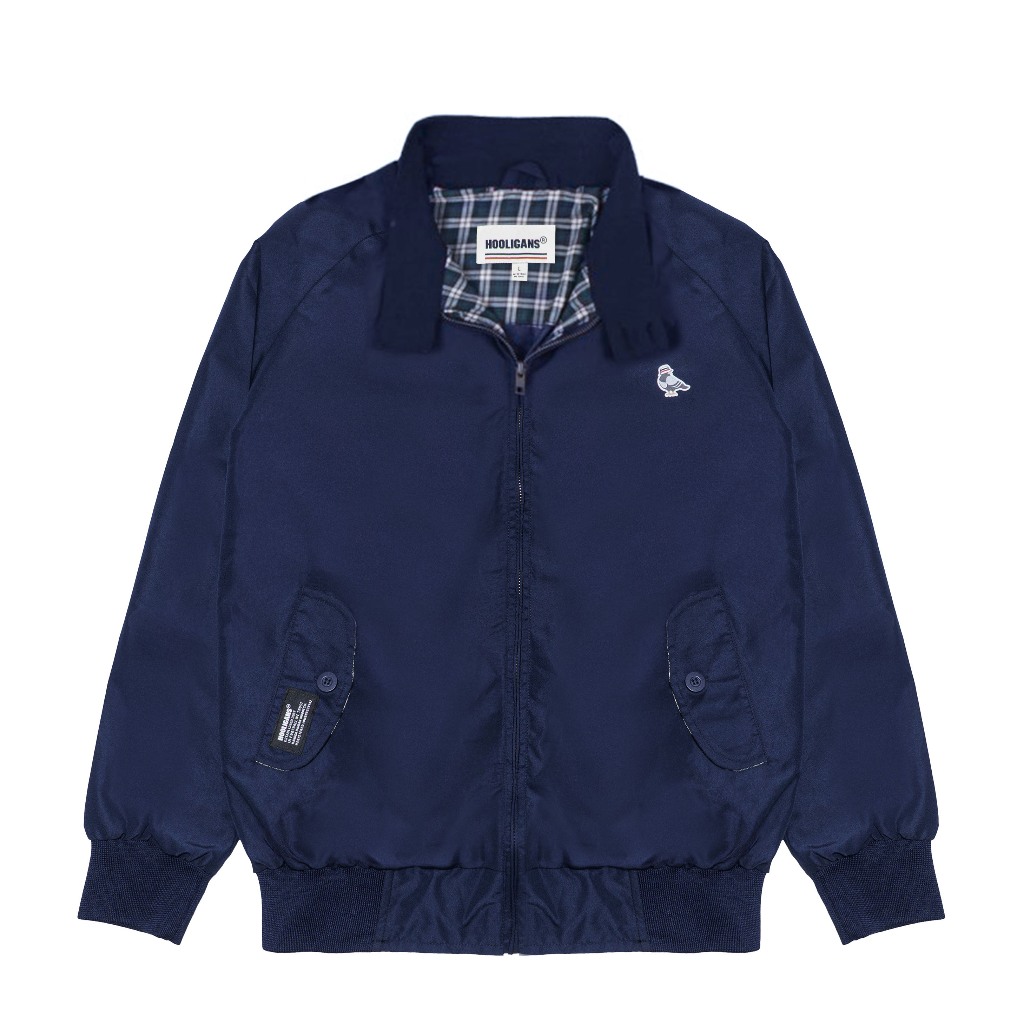 Jual Hooligans Harrington Jacket Harry PJ - Navy | Shopee Indonesia