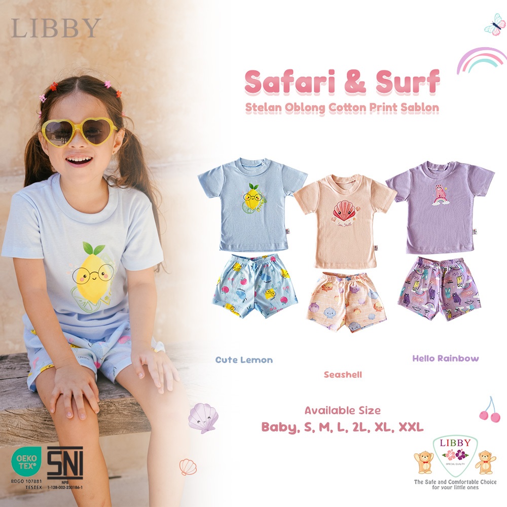 Jual LIBBY Setelan Bayi & Anak Pendek Celana Pendek Oblong Tipis Girl ...