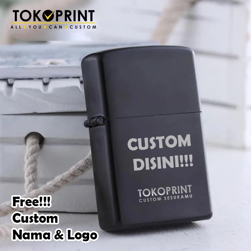 Jual Custom Korek Stainless Cetak Laser Grafir Pemantik Bahan Metal ...