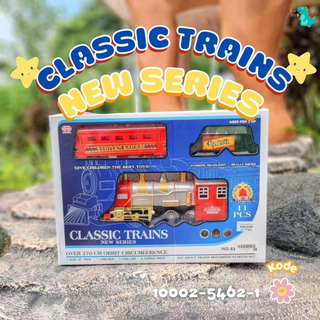 Jual ELECTRIC RAILWAY 83 Mainan anak classic trains kereta api rell ...
