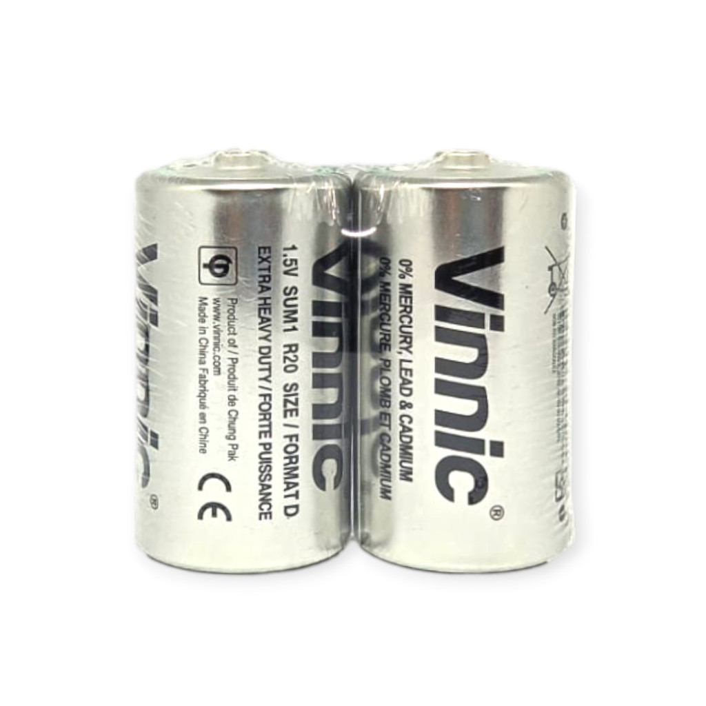 Jual Vinnic Baterai D UM1 R20 Original Vinnic Battery Size D Isi 2pcs ...
