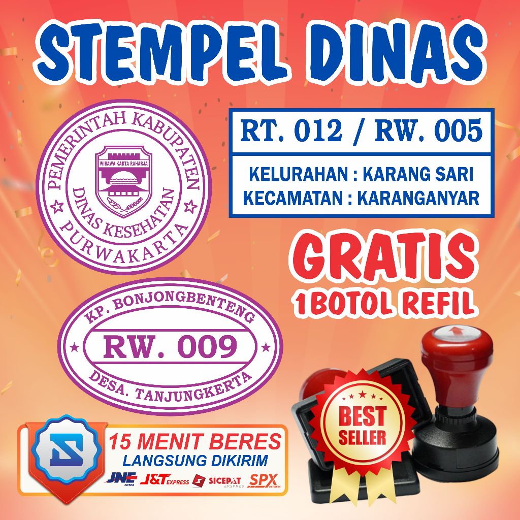Jual STEMPEL DINAS DAN SEKOLAH OTOMATIS | Shopee Indonesia