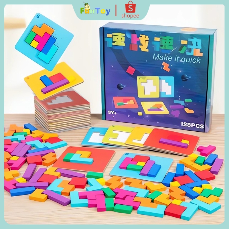 Jual FUNTOY Mainan Anak Kayu Puzzle Two-player Battle Kompetisi ...